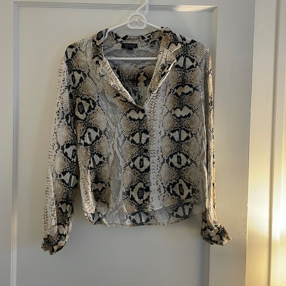 Topshop | Tops | Snake Print Top | Poshmark